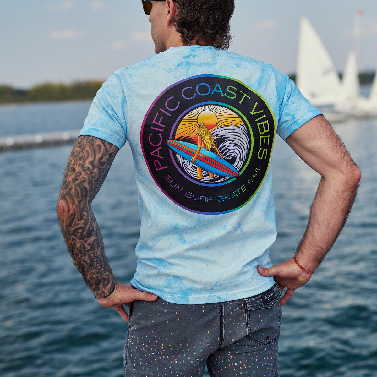 Pacific Coast Vibes 2 Tee – Disruptor Wear